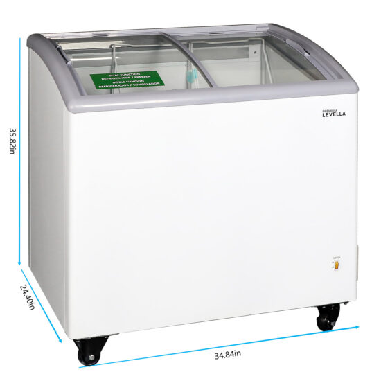 5.9 ft³ Glass Door Freezer/refrigerator Display - Premium Levella